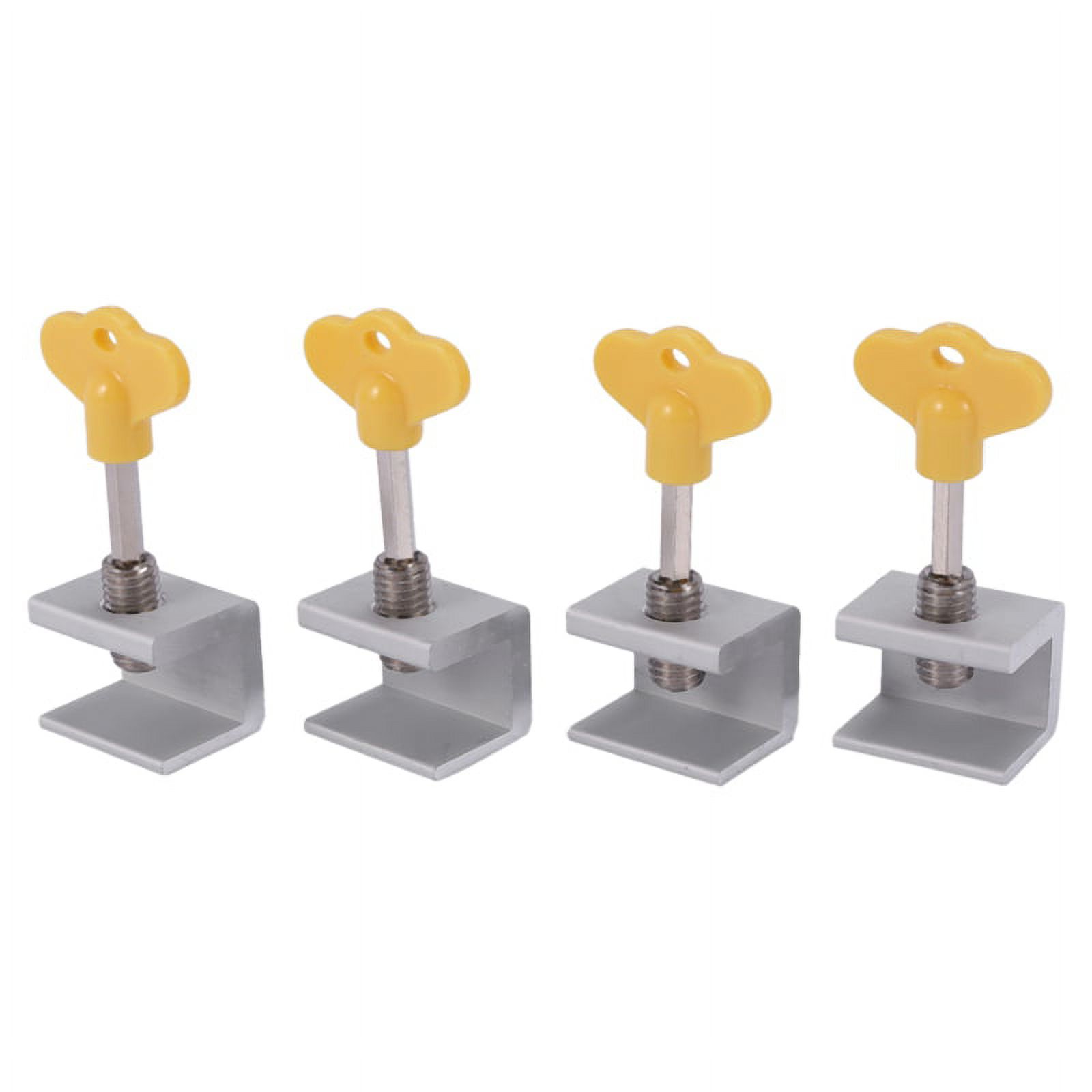 4 Sets Adjustable Sliding Locks Stop Aluminum + plastic Door Security ...