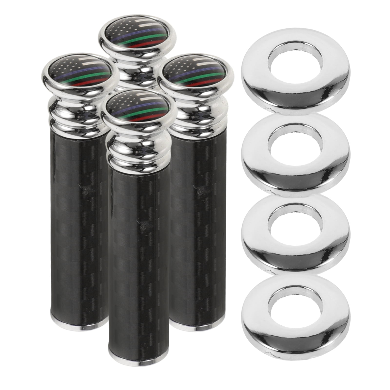 4 Sets American Flag Car Door Lock Bolt Pin Carbon Fiber Door Handles ...