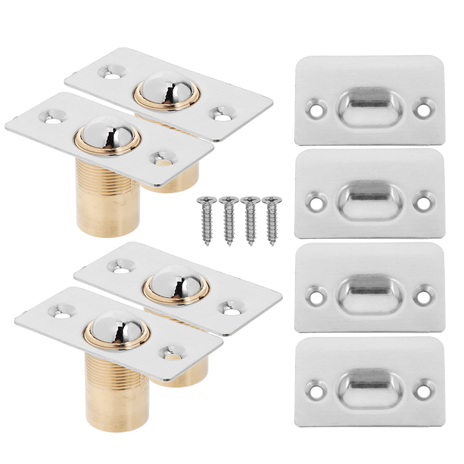 4 Sets Ball Catch Door Hardware Drive Ball Catch With Strike Plate ...