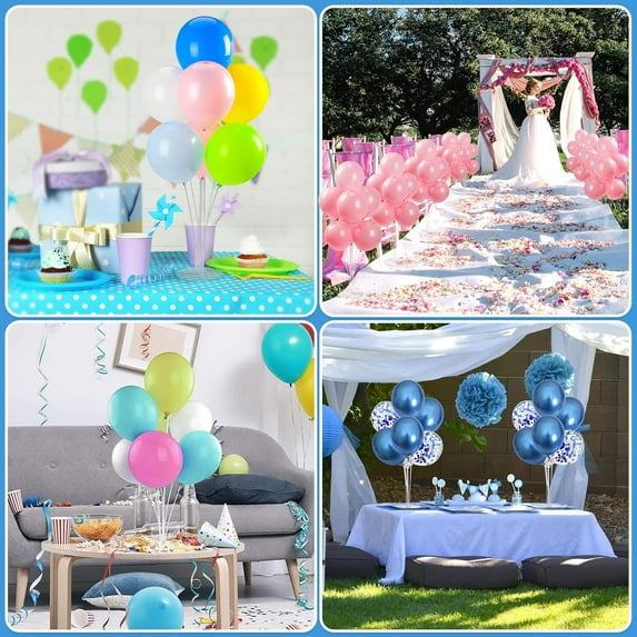 4 Sets Balloon Stand Kits, Balloon Sticks Holder with Base for Table ...