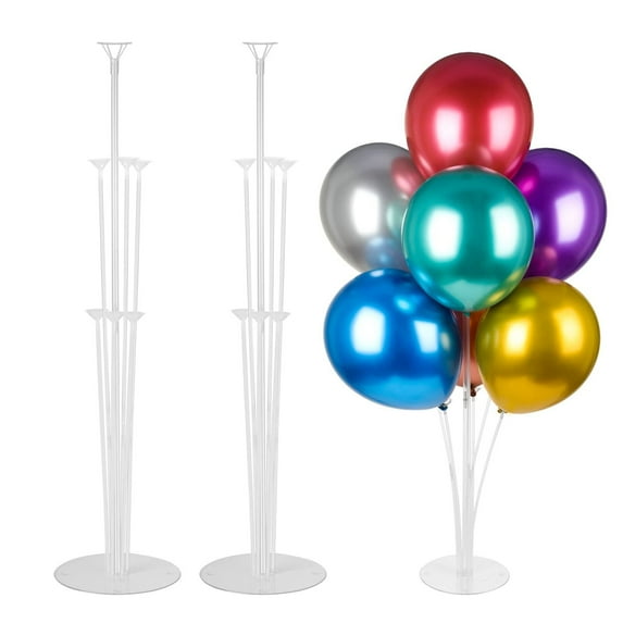 4 Sets Balloon Stand Kits, Balloon Sticks Holder with Base for Table ...