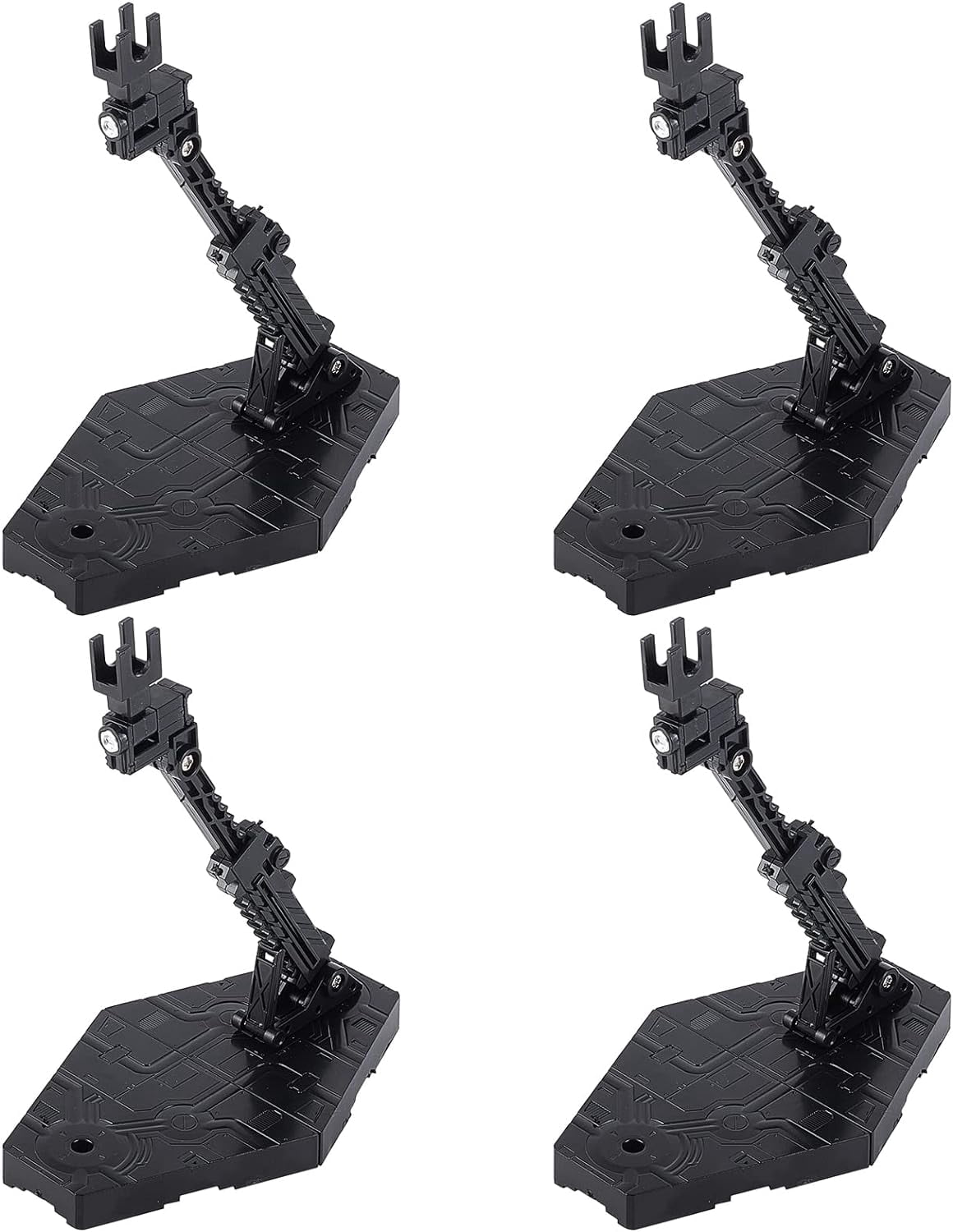 4 Sets Black Action Figure Stand Assembly Action Figure Display Holder ...