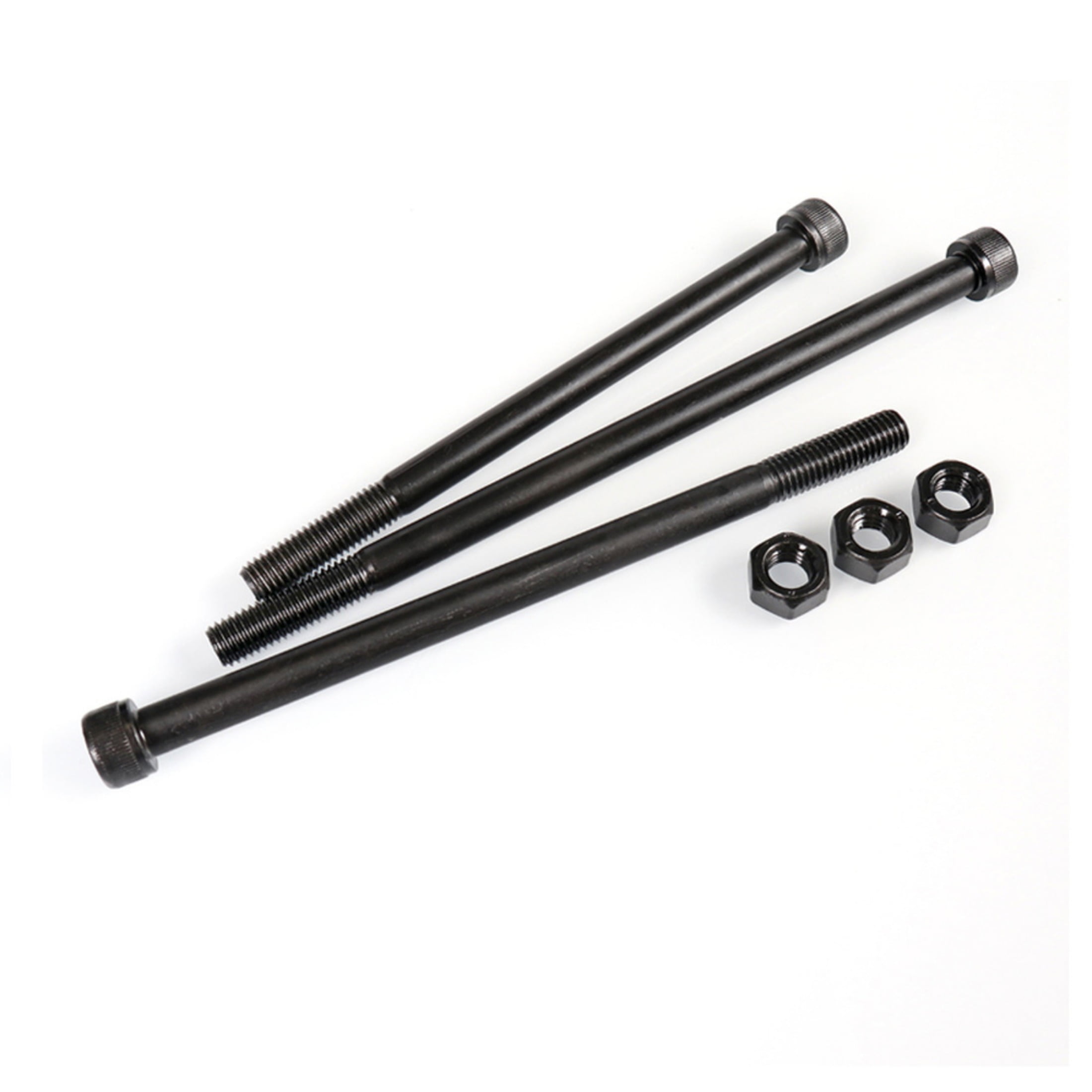 (4 Sets) Black Carbon Steel Half Thread Hex Socket Bolt Nut Combination ...