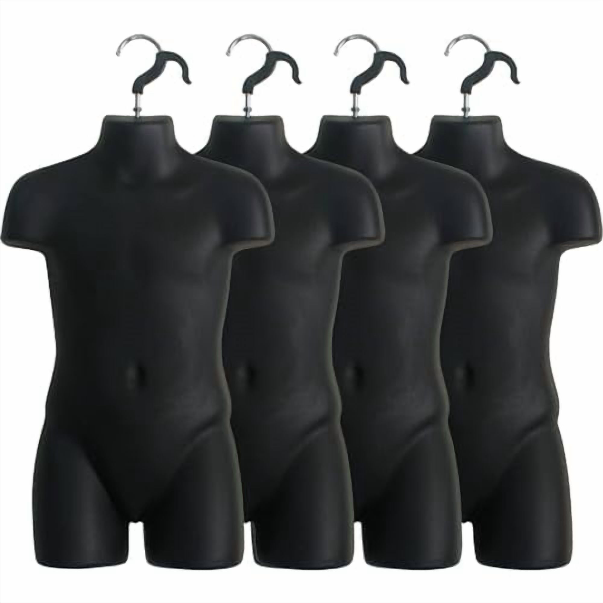 4 Sets of Black Child Torso Hollow Back Body Stackable Dress Form with ...