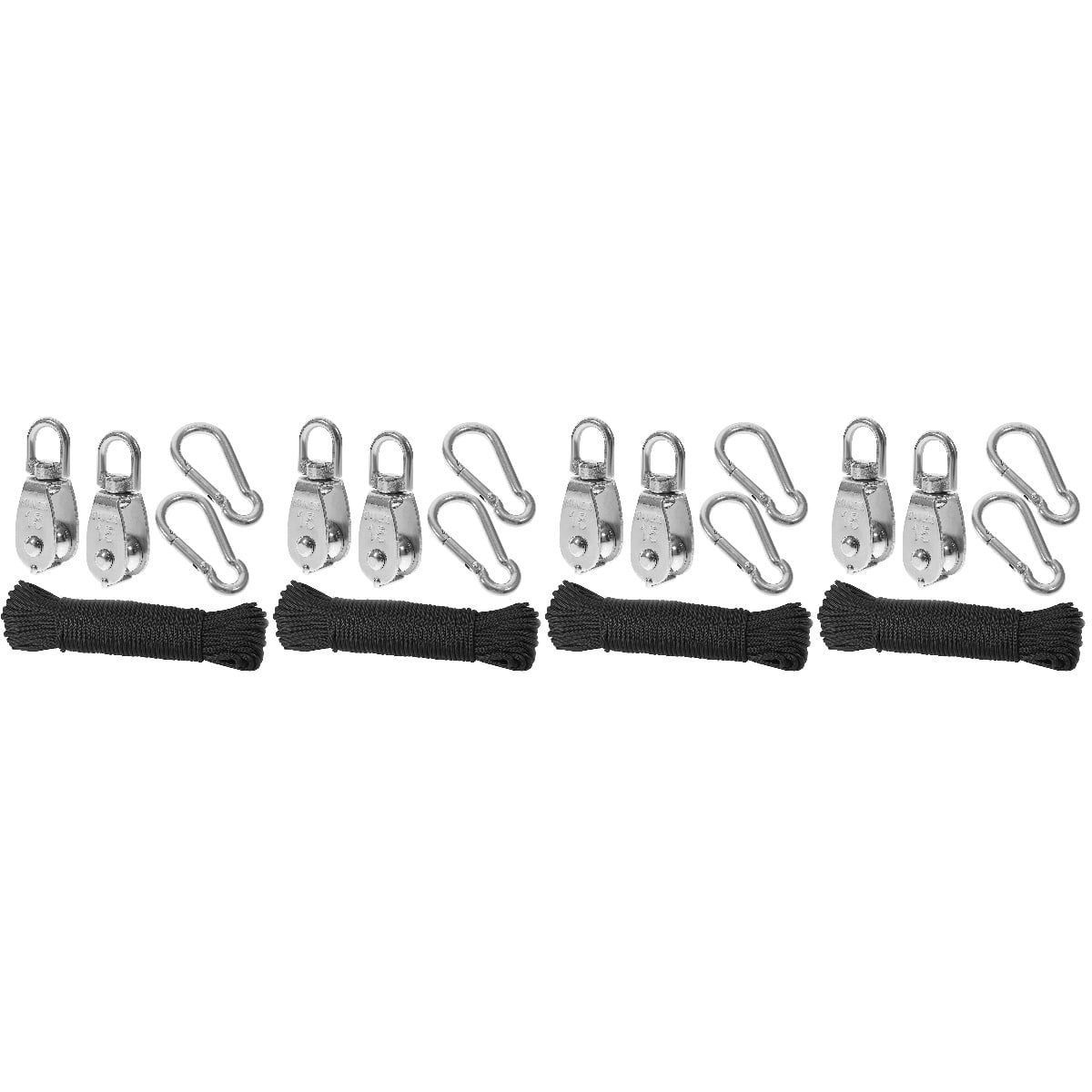 4 Sets Block Rope Pulley System Clothesline Wheel - Walmart.com