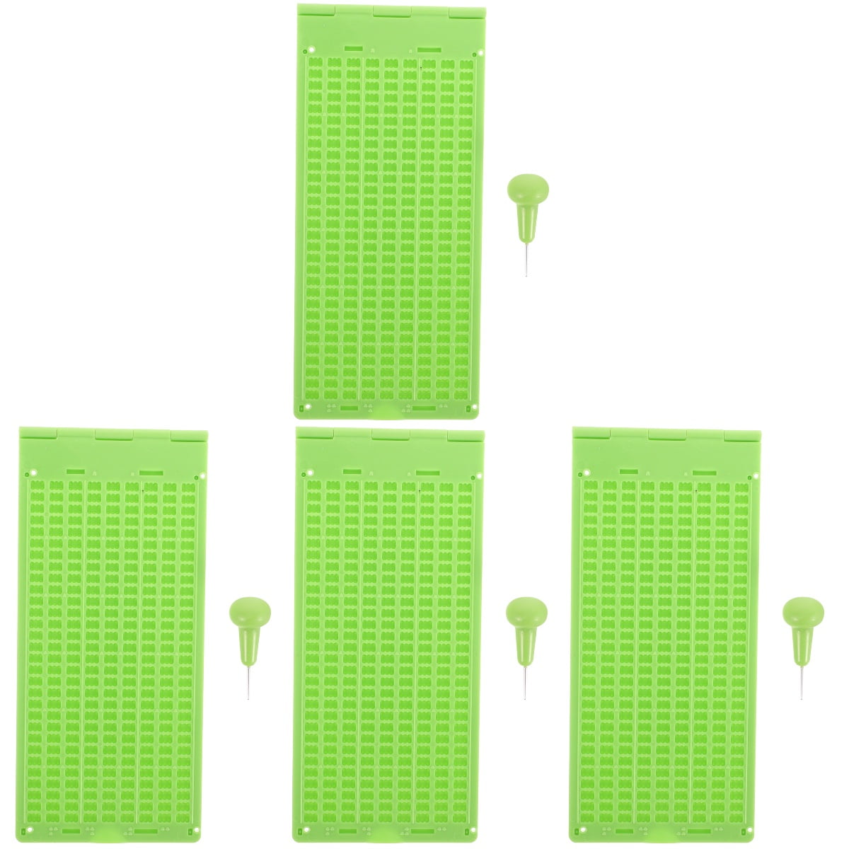 4 Sets Braille Tablet Label Stylus Finger Board Light Green - Walmart.com