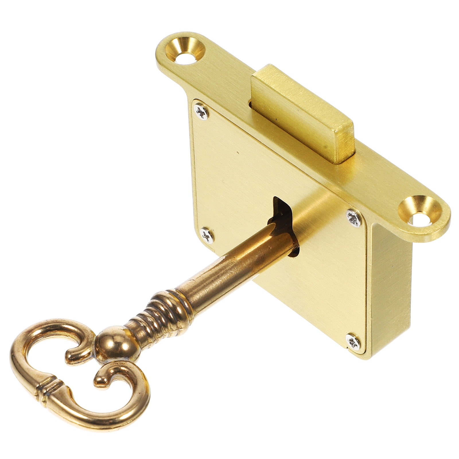 4 Sets Brass Drawer Lock Cabinet Locks with Keys Drawers File ...