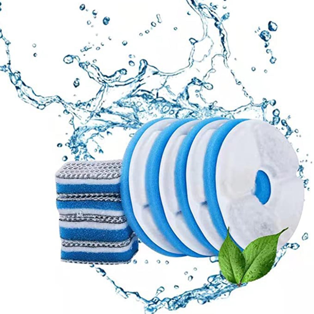 Aceur 67oz/2L Pet Fountain with 4 Sets Water Filters, 3 Stage ...