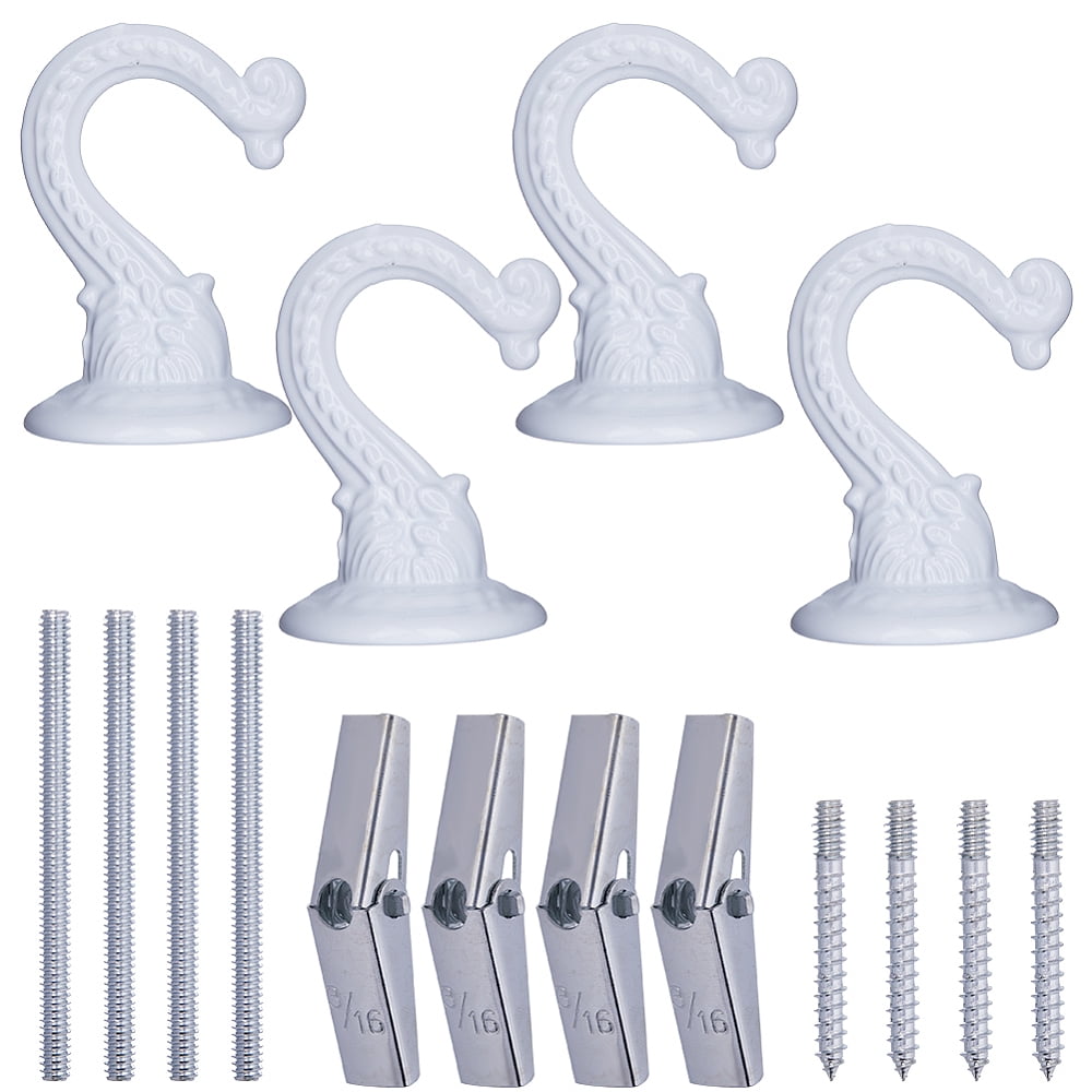 4 Sets Ceiling Hooks Canopy Bed Hooks Ceiling Swag Hooks Heavy Duty ...