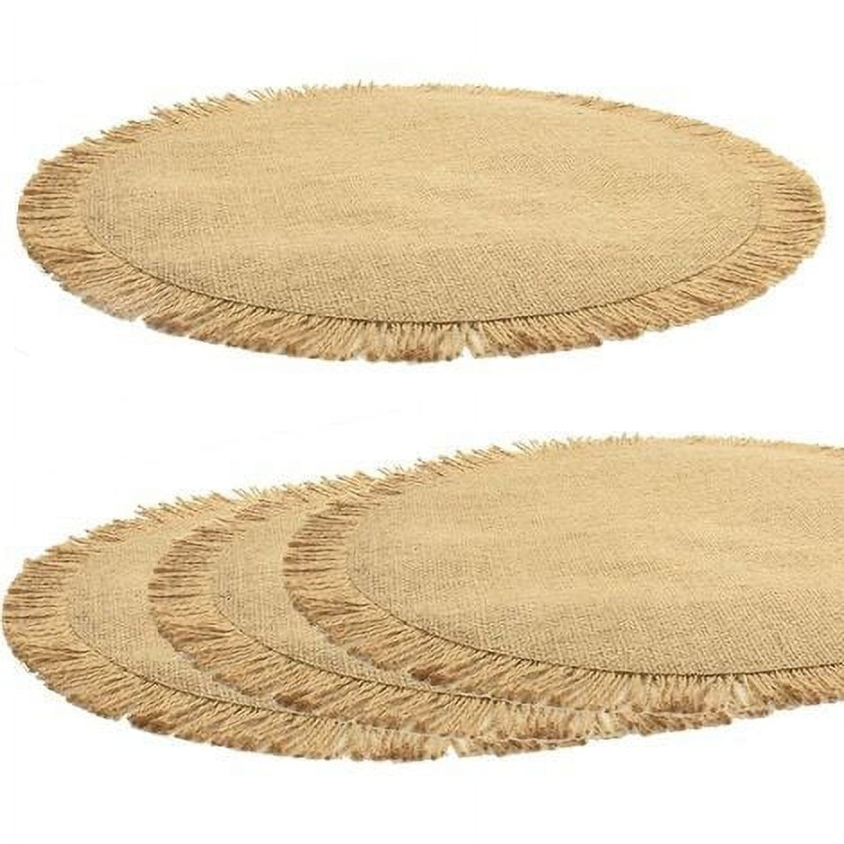 4 Sets Of Circular Hemp Canvas Dining Tables. The Circular Dining Table ...