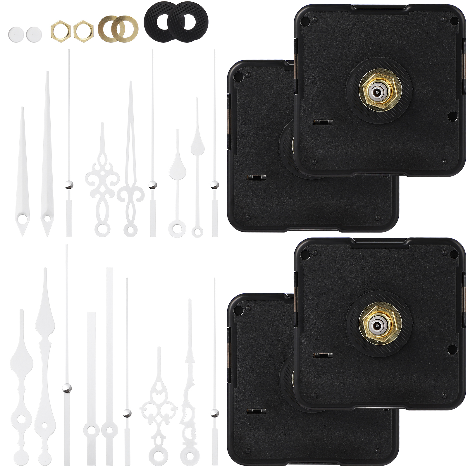4 Sets Clock Movement Mechanism Kits Wall Clocks - Walmart.com