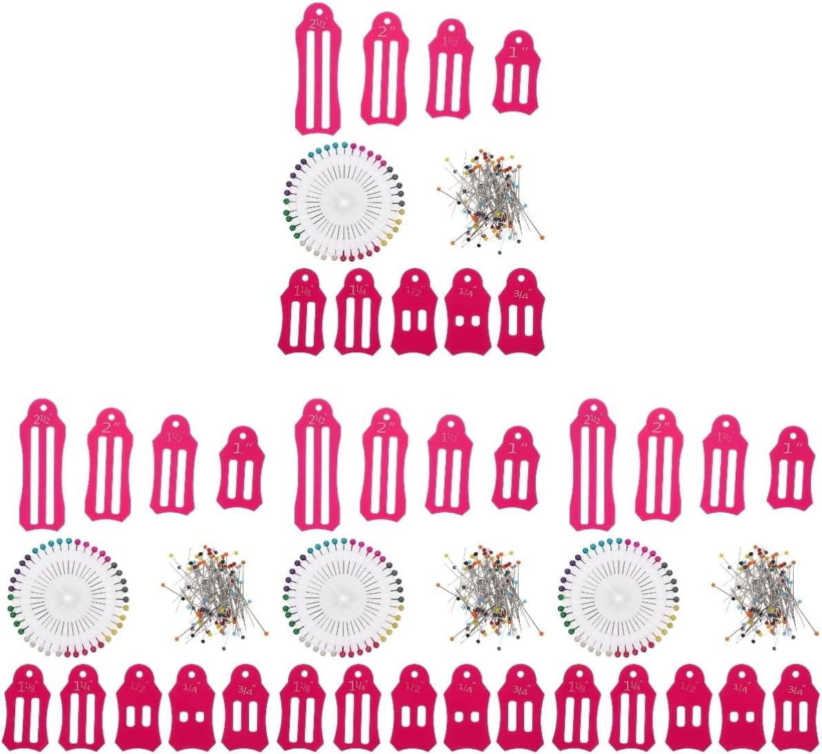 4 Sets Clothing Tailoring Set Sewing Pearl pin kit Tailoring pin Ruler ...