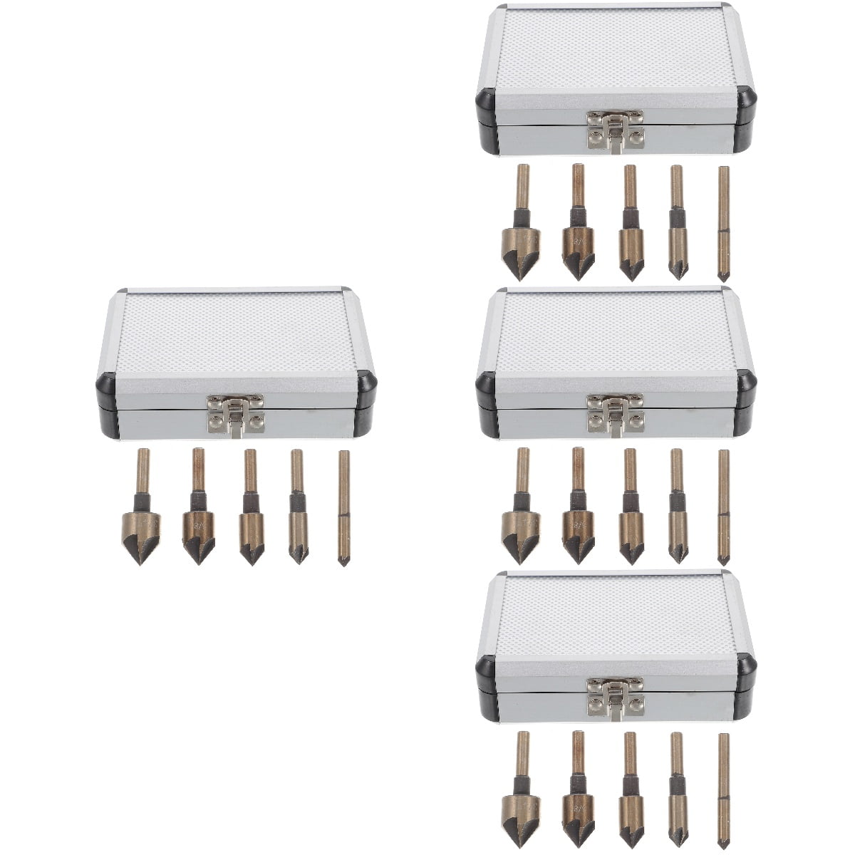 4 Sets Pre Drill Bit Cement Bits for Concrete Chamferer Countersink ...