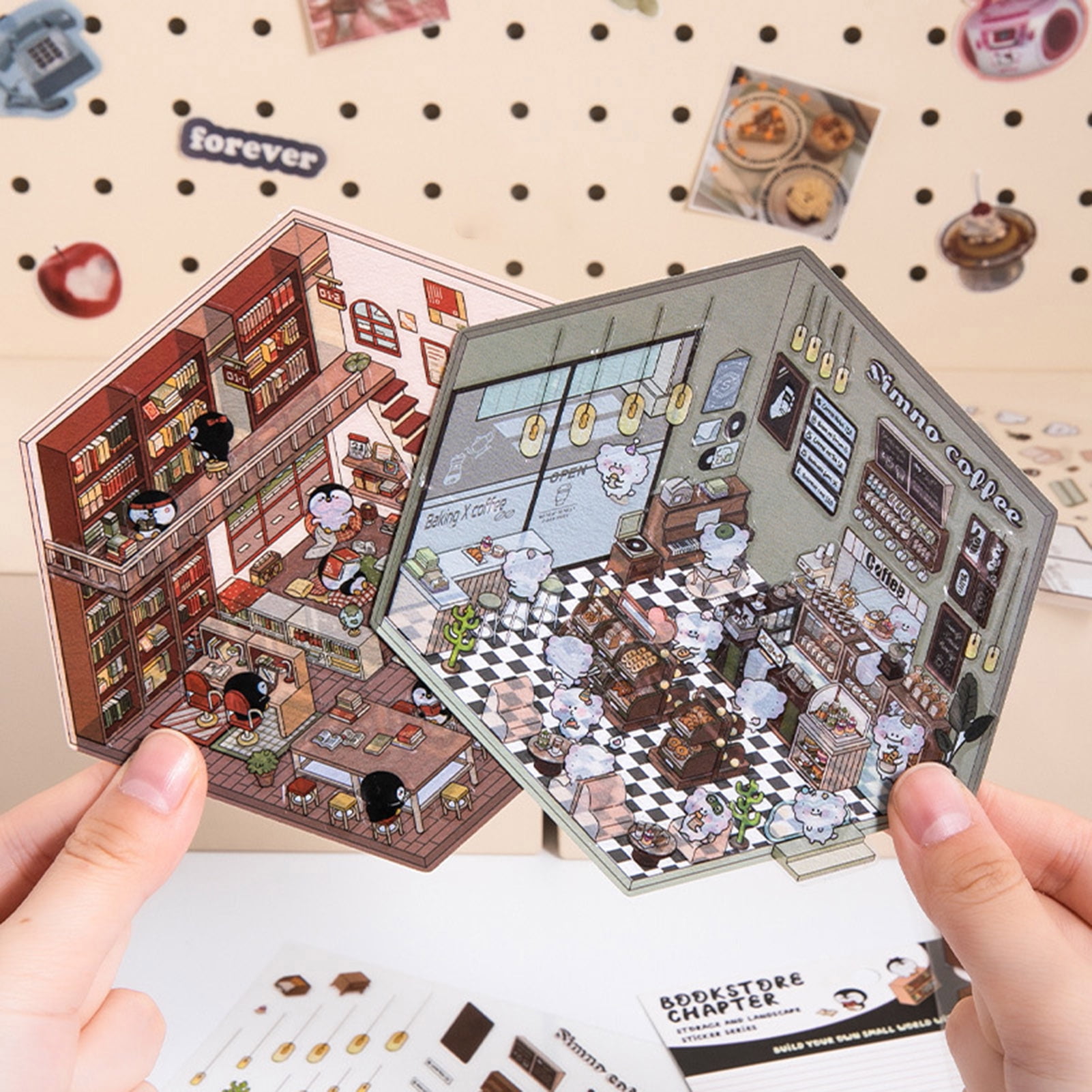 4 Sets DIY 3D House Stickers with Tweezers Relief Stress Landscaping ...