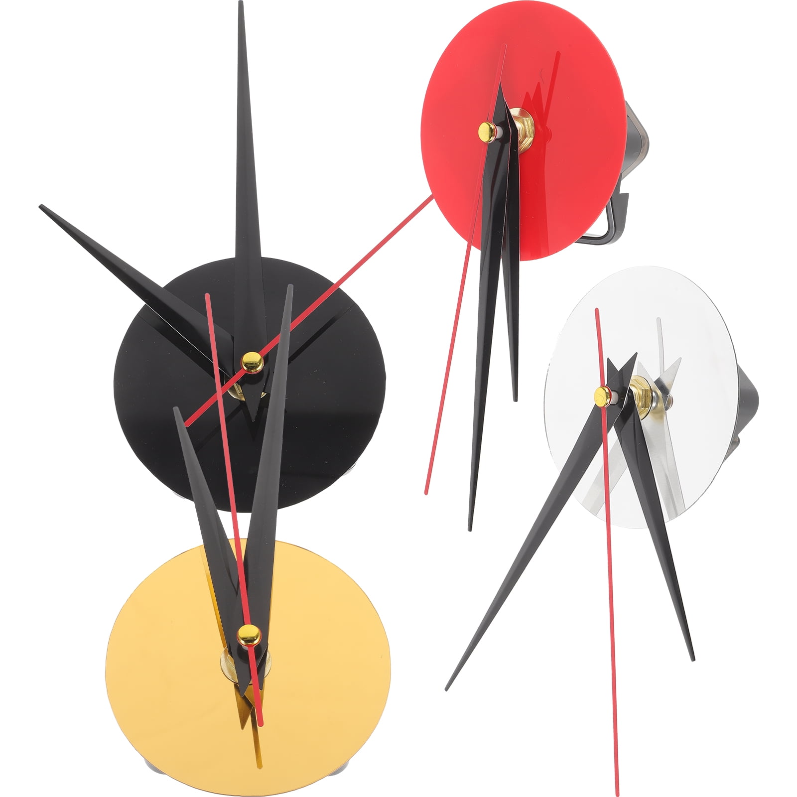 4 Sets DIY Acrylic Wall Clock Cross Stitch Movement Disc High-end ...