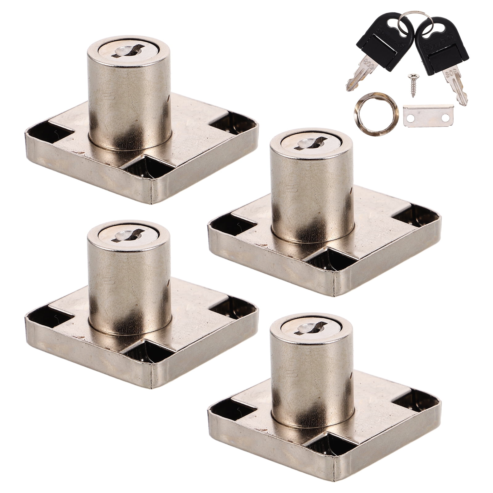 4 Sets Desk Drawer Lock Office Baby 4.00X4.00X2.50CM Silver - Walmart.com