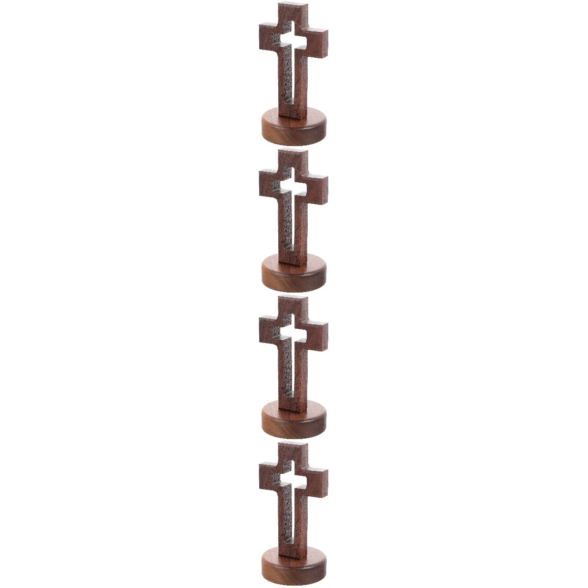 4 Sets Desktop Decorative Cross Tabletop Stable Base Christian Cross ...