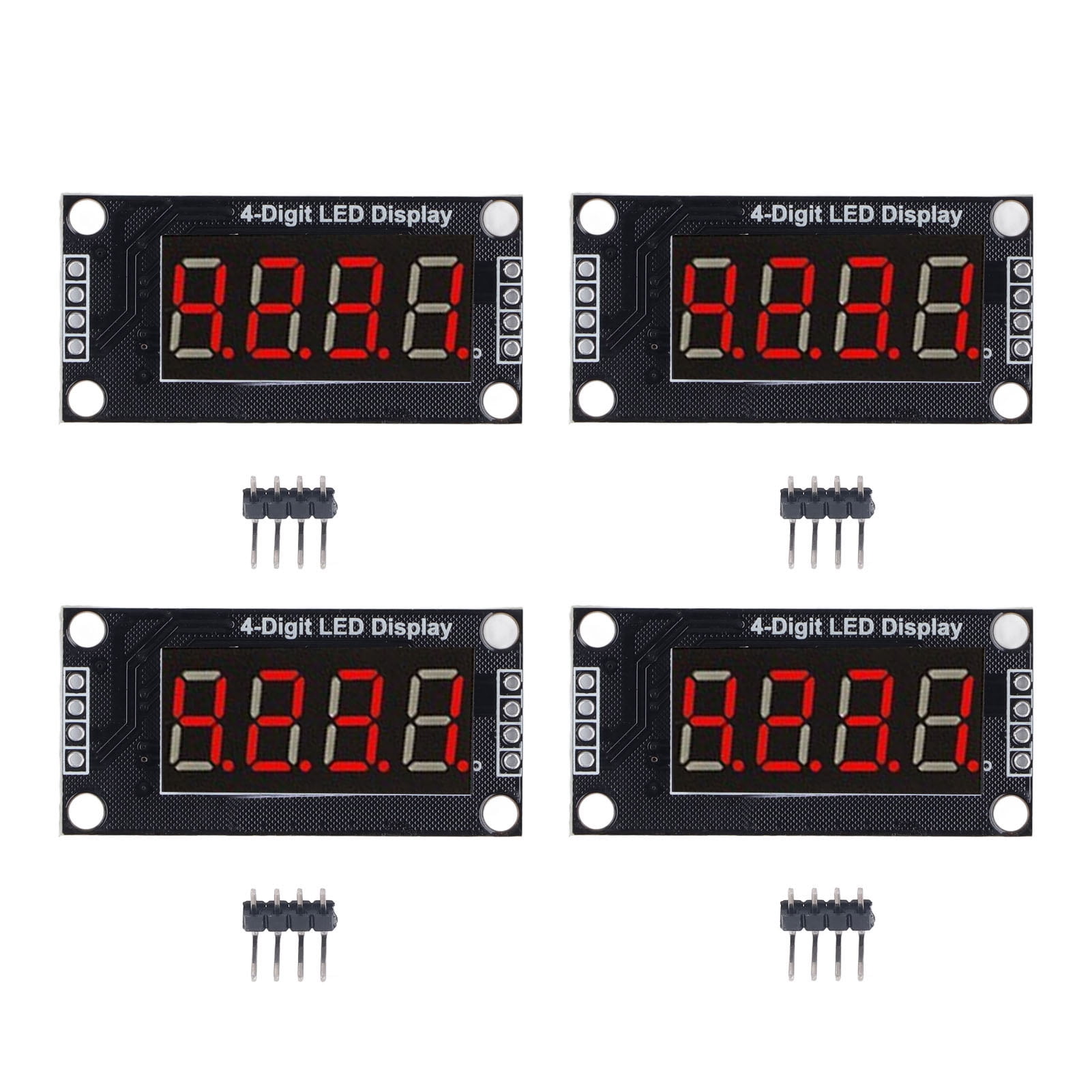 4 Sets Digital Tube Display Module LED 4 Digit 7 Segment 0.36in TM1637 ...