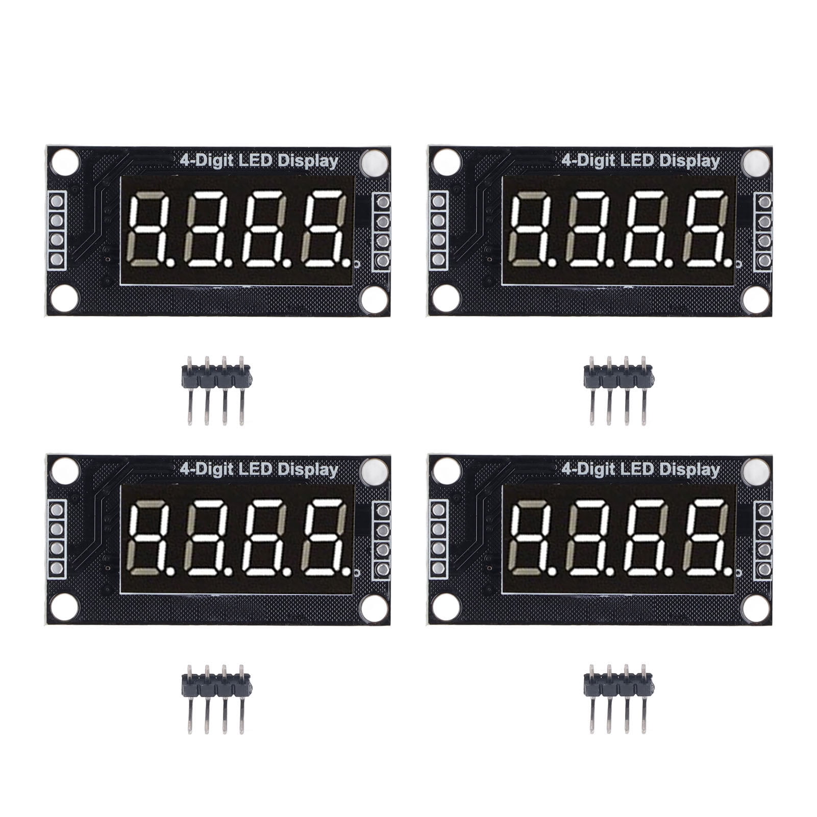 4 Sets Digital Tube Display Module LED 4 Digit 7 Segment 0.36in TM1637 ...