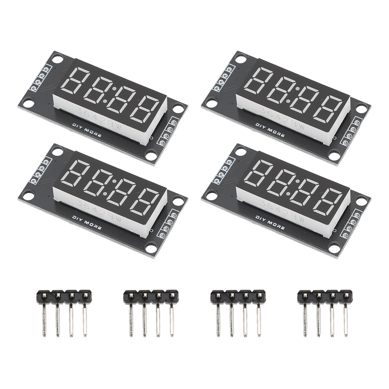 4 Sets Digital Tube Display Module LED 4 Digit 7 Segment 0.36in TM1637 ...