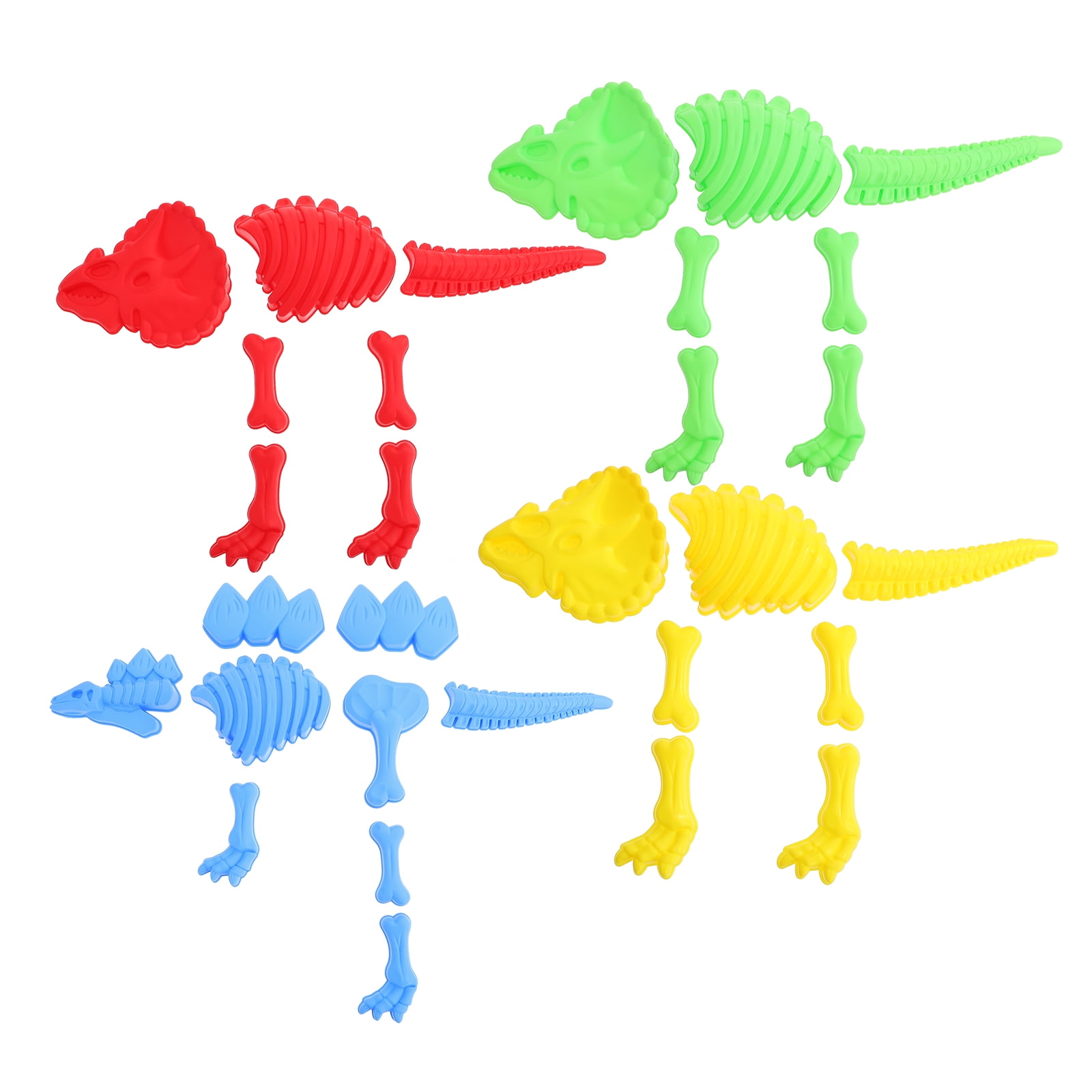 Set of 4 Plaything Dinosaur Skeleton Mold Dinosaur Beach Toys Child 14 ...