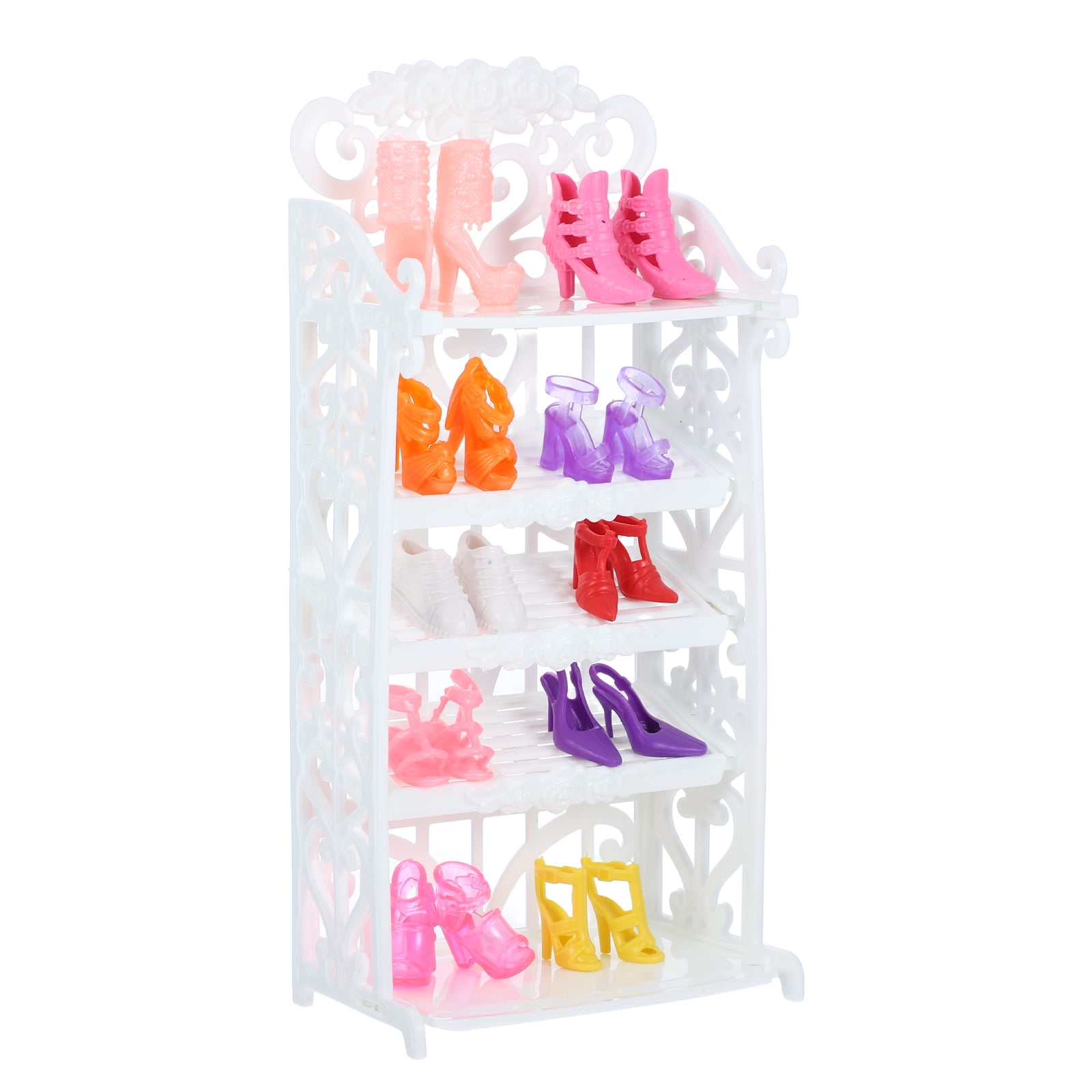4 Sets Dollhouse Mini Furniture Shoe Rack Model Organizer Organizers ...