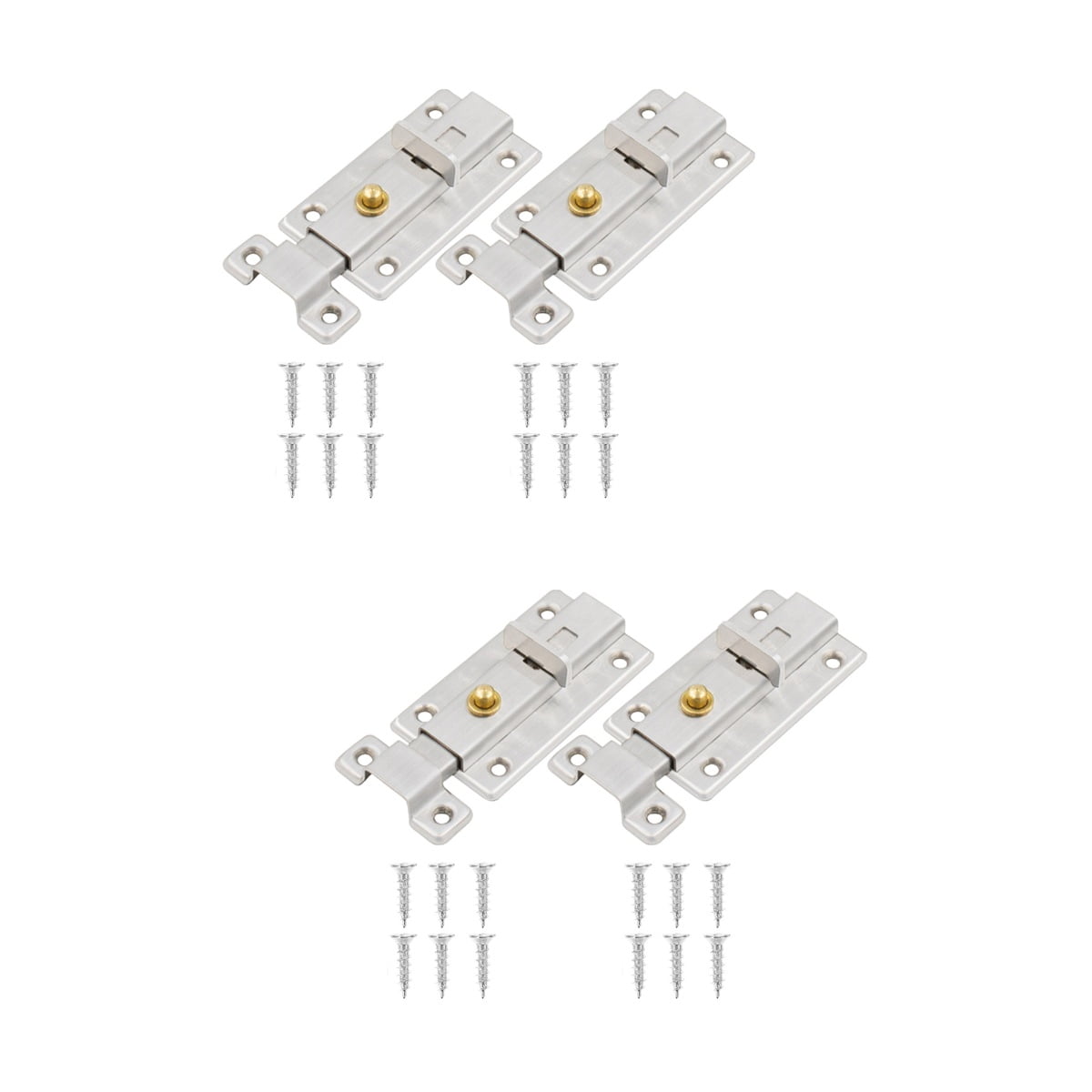 4 Sets Door Bolt Lock Latches Stainless Steel Safety Door Latches Door ...