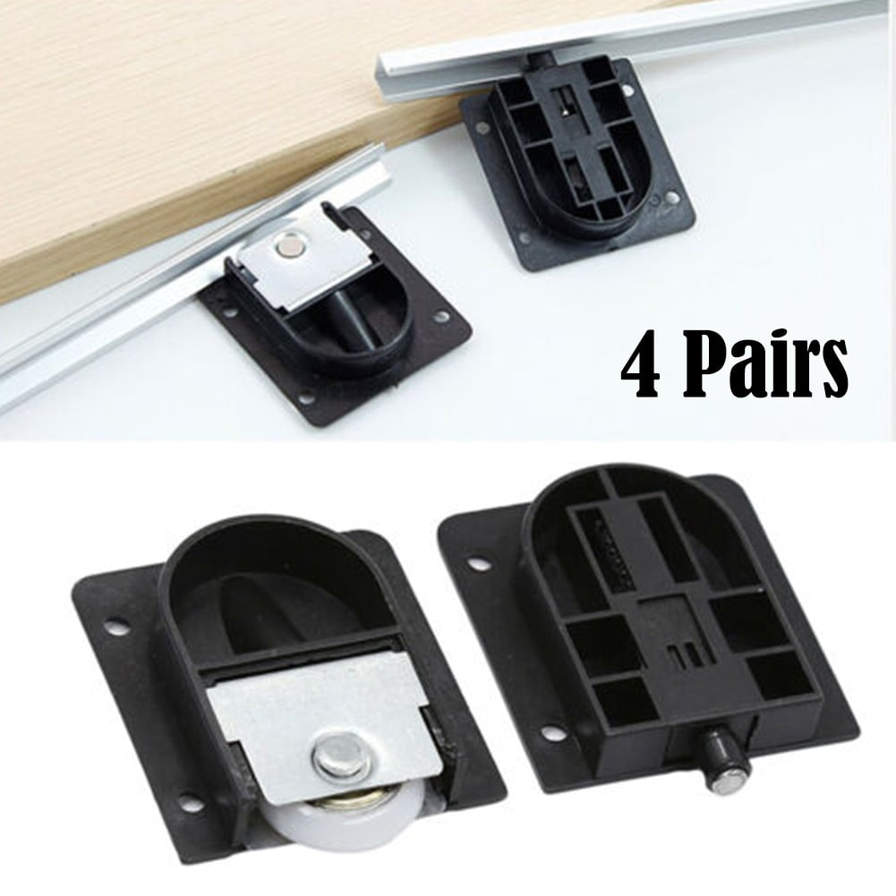 4 Sets Door Roller Wardrobe Sliding Door Wheel Cabinet Nylon Pulley ...
