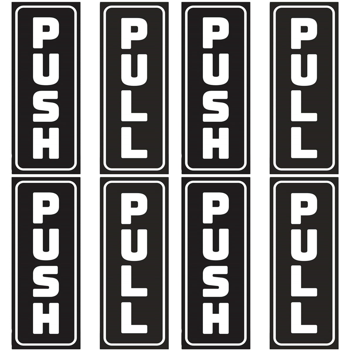 4 Sets Door Stickers Signage for Business Knob Staff Office Black ...