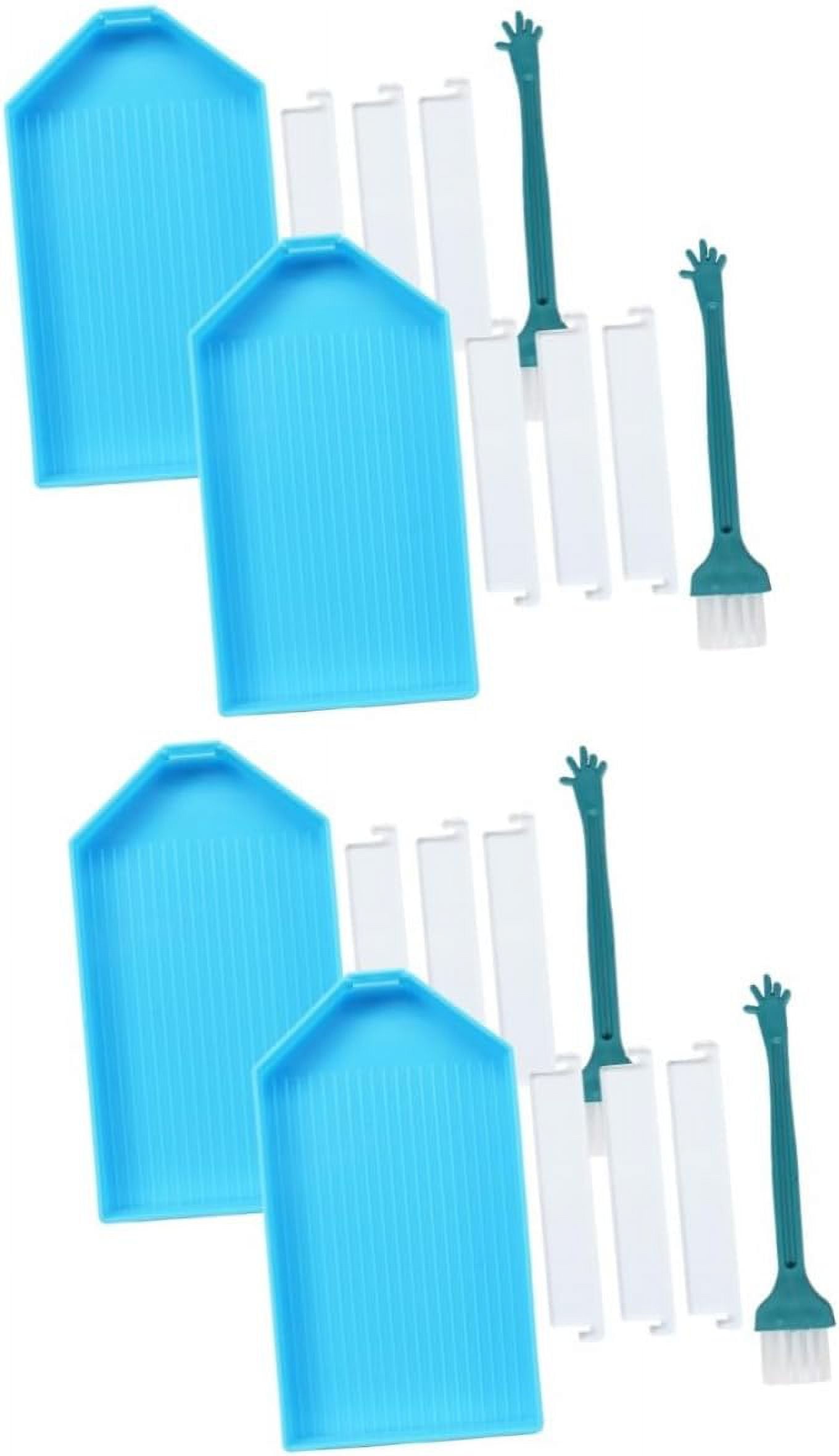 4 Sets Drill Plate Set Diamond Art Supplies Rhinestone Tray and Brush ...