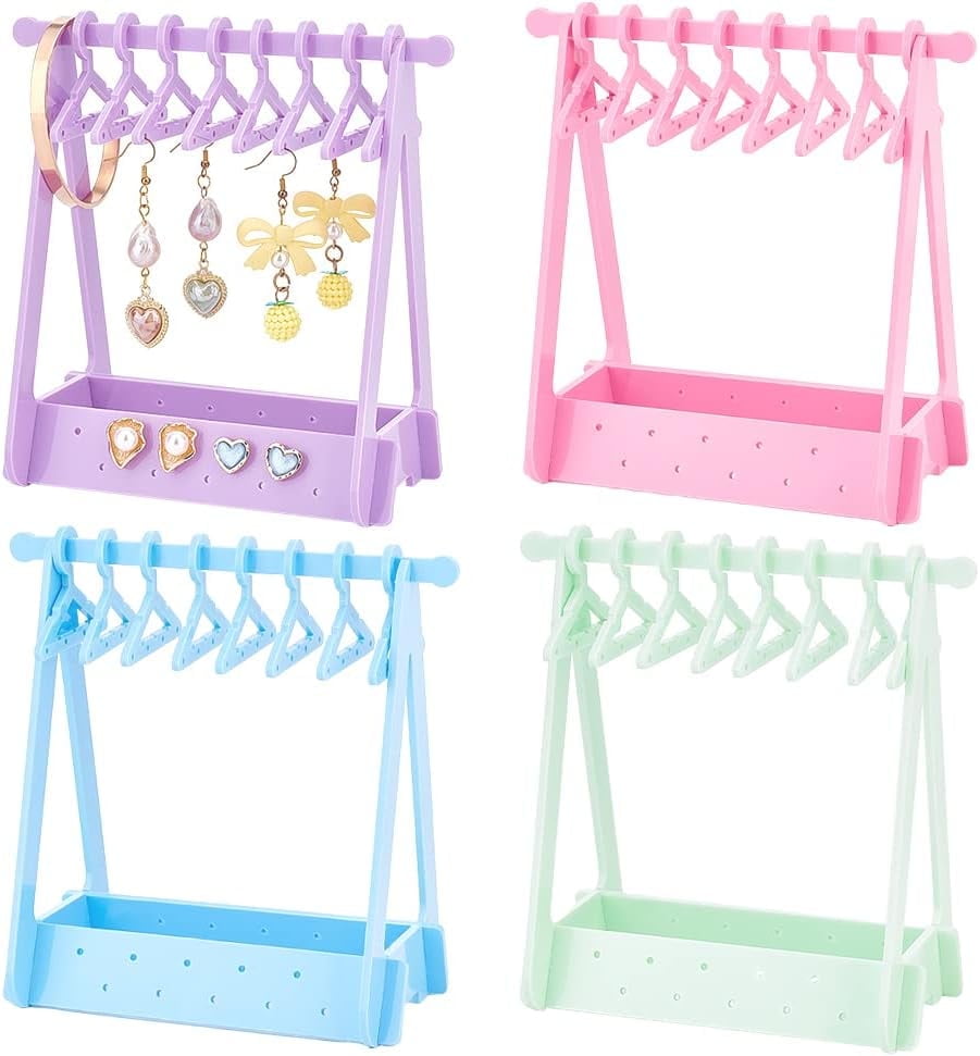 4 Sets Earring Organizer Acrylic Earring Holder Rack Earring Display ...