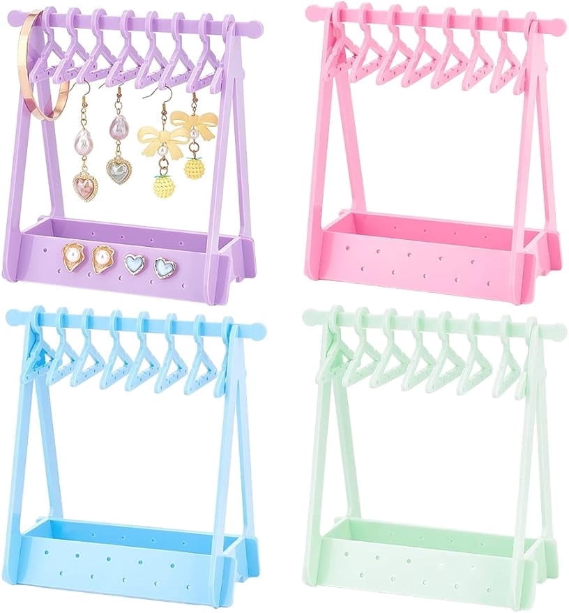 4 Sets Earring Organizer Acrylic Earring Holder Rack Earring Display ...