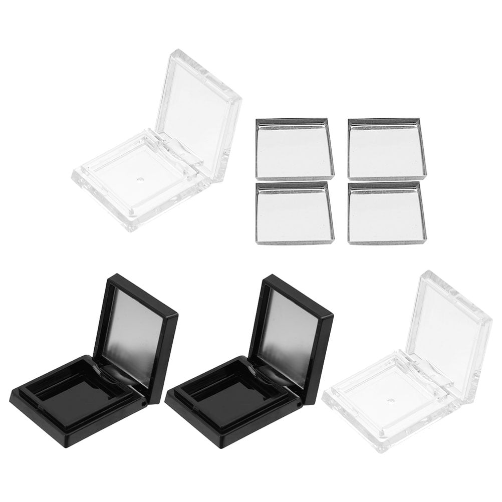 4 Sets Empty Eye Shadow Box Glitter Eyeshadow Tray Single with Lid ...