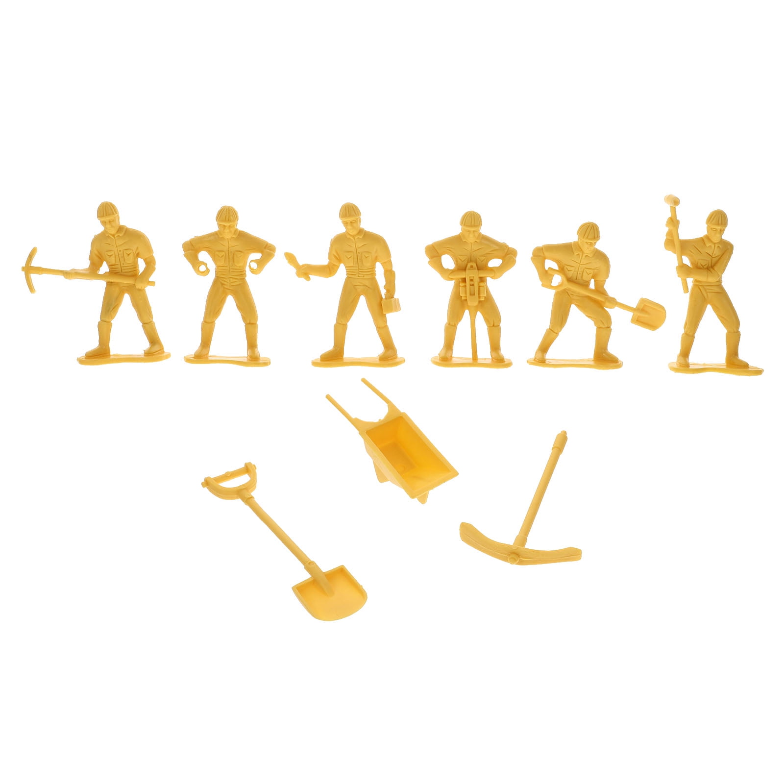 4 Sets Engineering Worker Model Toy Plastic Figures Model Plaything for ...