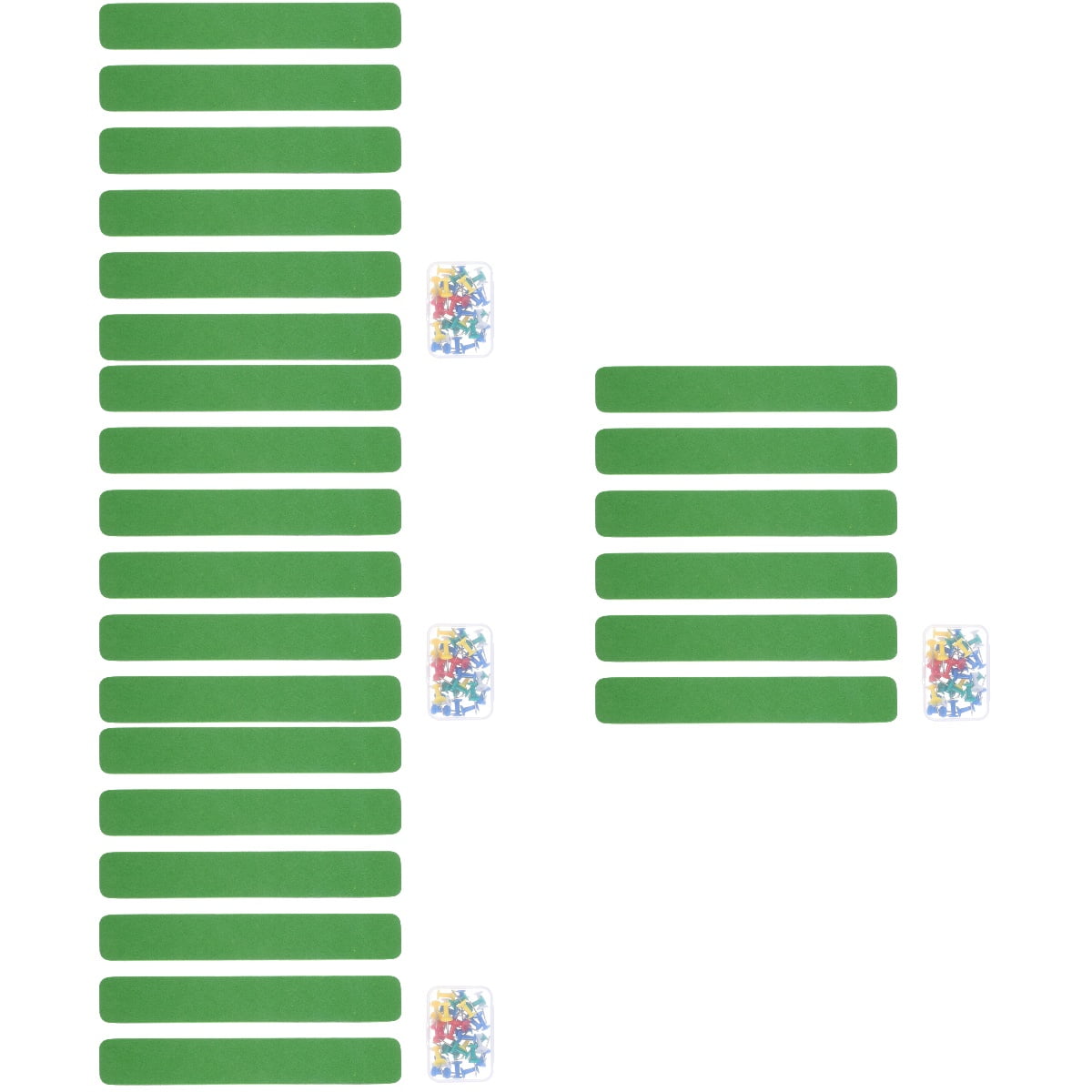 4 Sets Felt Self-adhesive Strips Memo Classroom Pin Boards Bulletin Bar ...