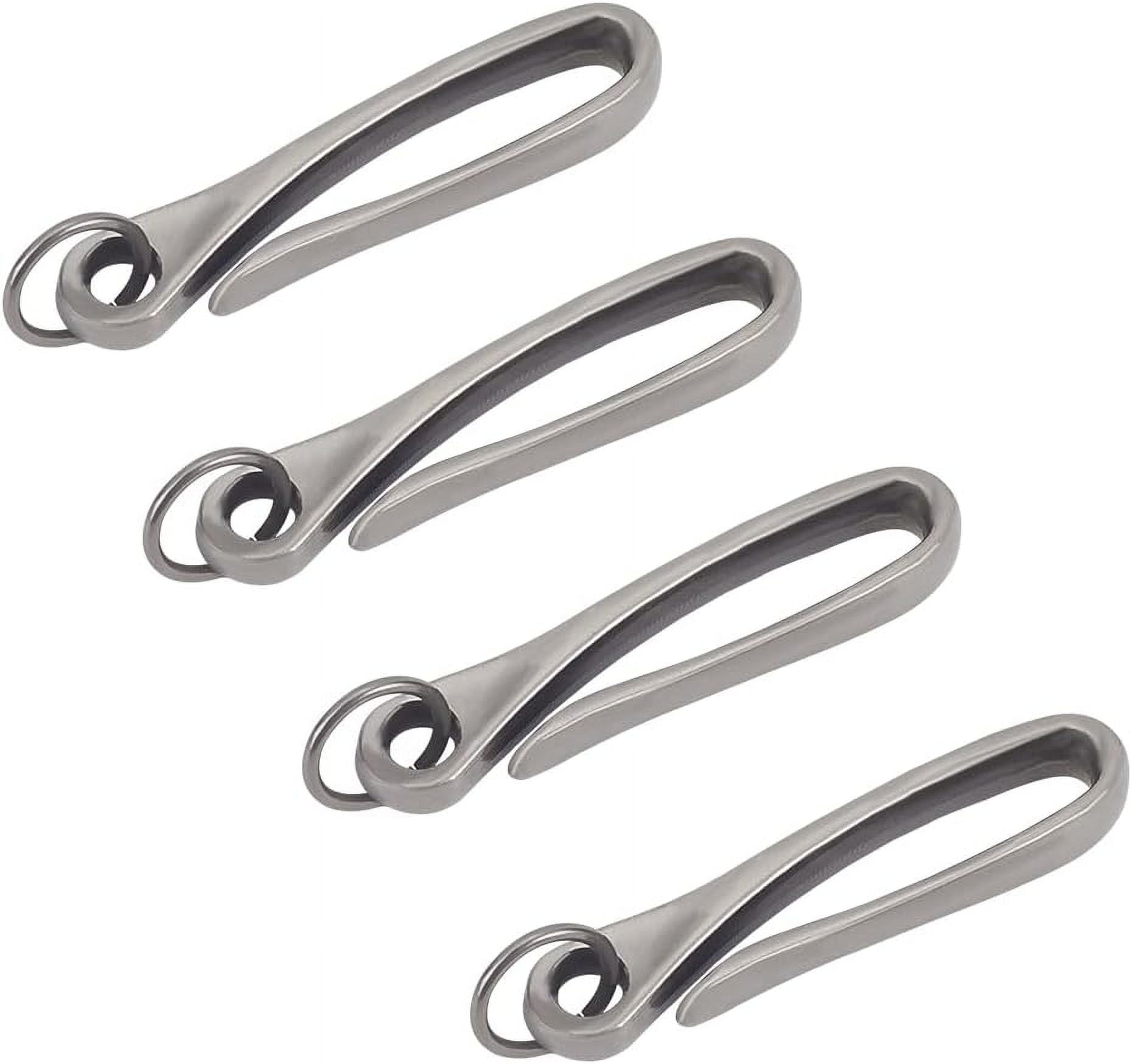 4 Sets Fish Hook Keychains 2.68 Inch Long Iron Split Key Rings Heavy ...