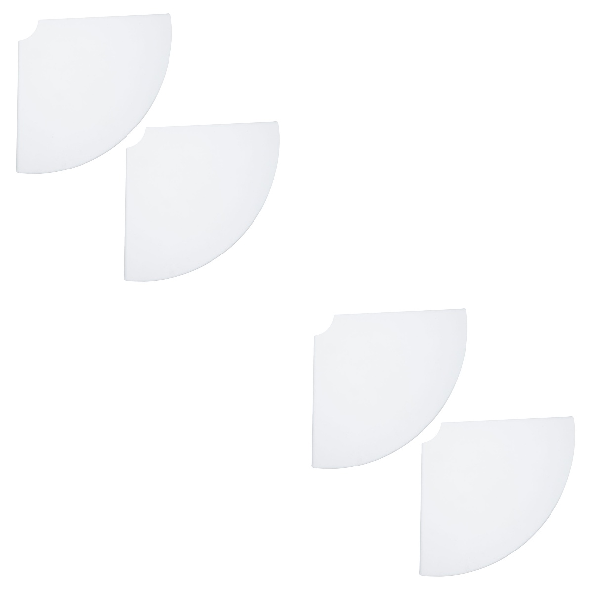 4 Sets Floating Ledge Display Shelves Wall-mounted Acrylic Shelf Plant ...