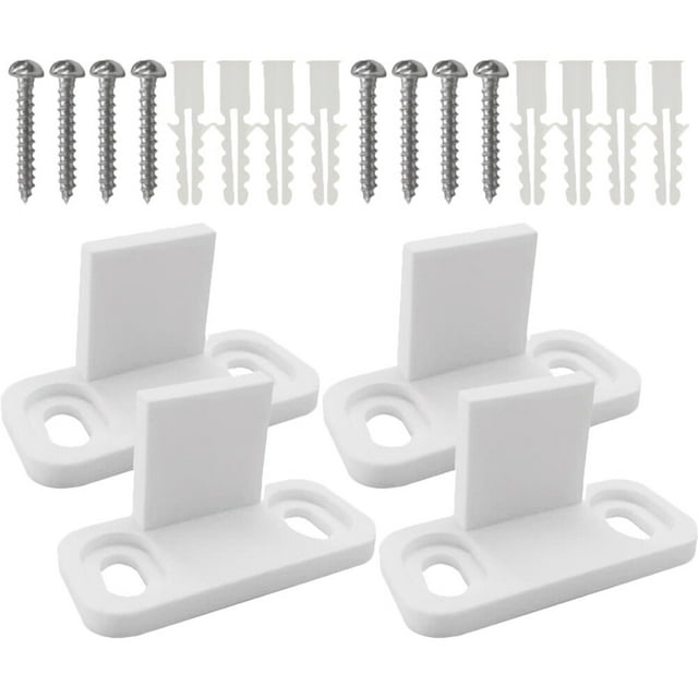 4 Sets Floor Bottom Guide Stop Sliding Door Seal Magnetic White ...