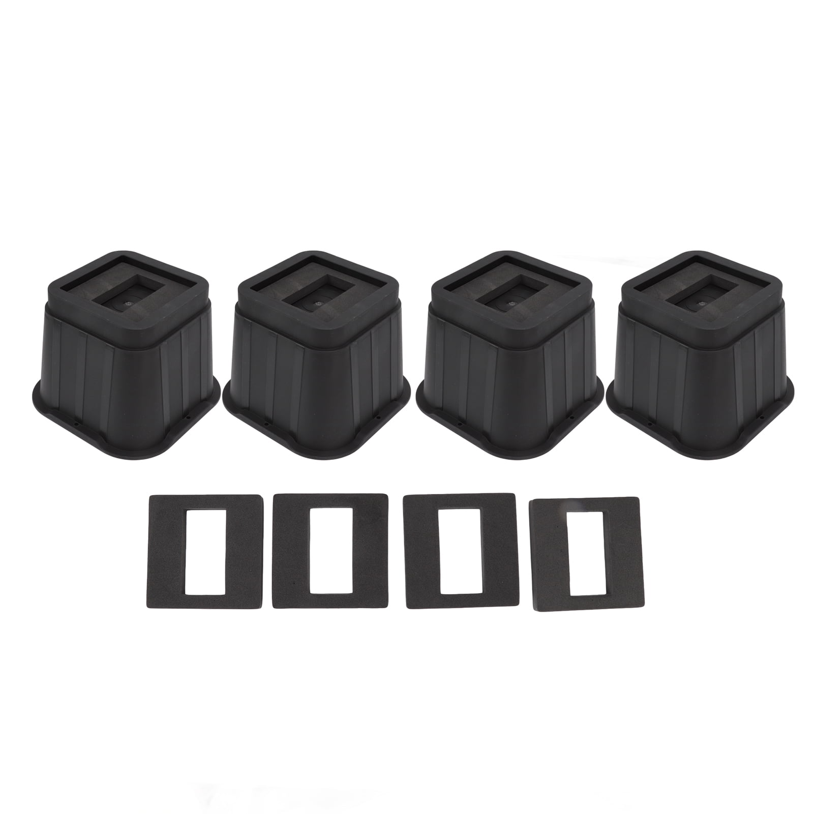 4 Sets Furniture Risers Rubber Antislip 4 Inch Bed Risers for Storage ...