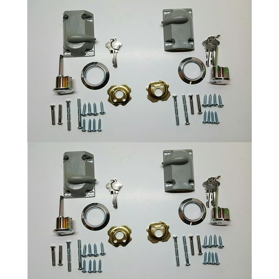 4 Sets GARAGE DOOR KEYED DEAD BOLT CYLINDER LOCK KEY SET (KEYED ALIKE ...
