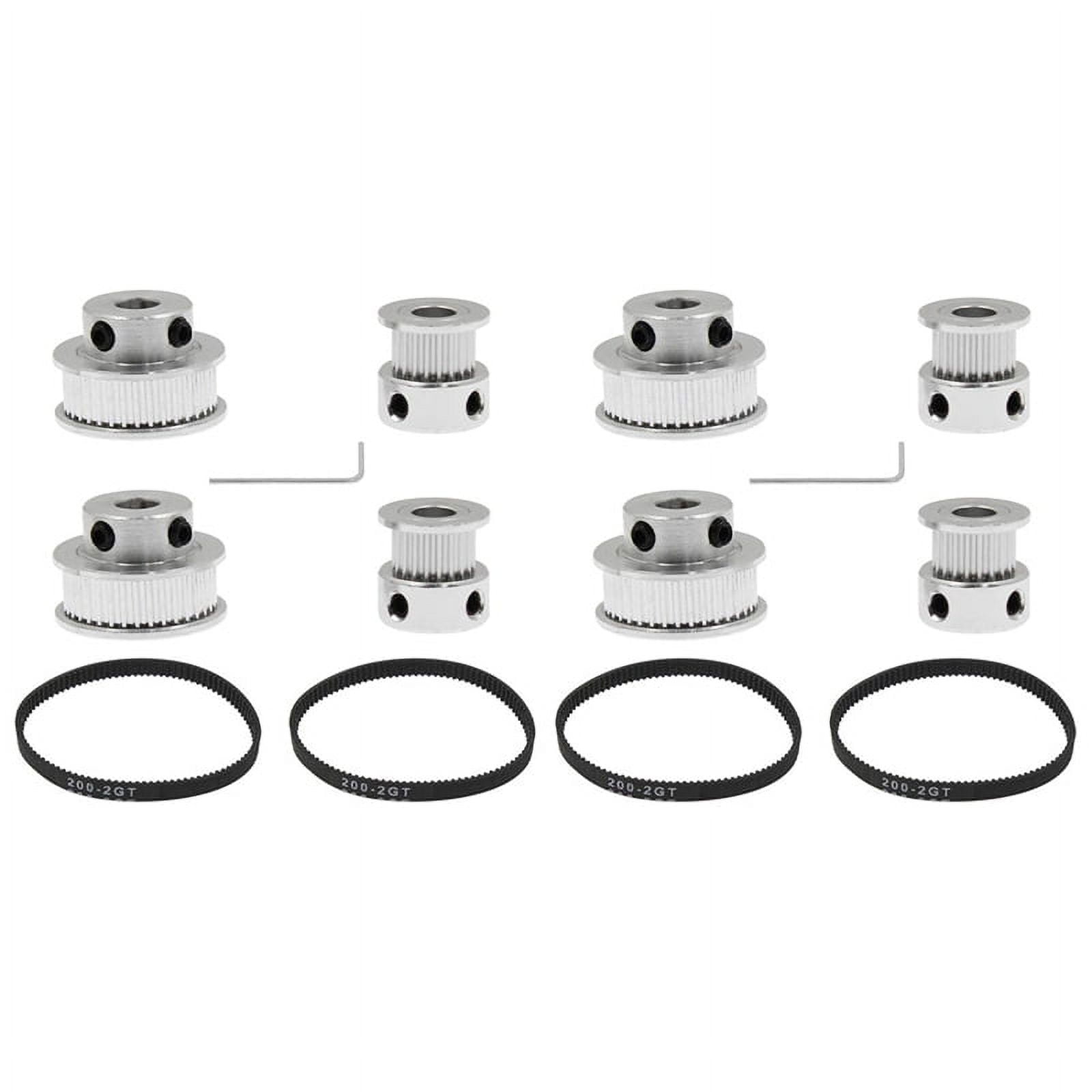 4 Sets Timing Belt Idler Pulley Aluminum Synchronous Wheel Kit for 3D ...