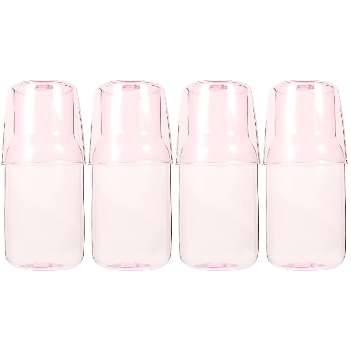 4 Sets Glass Cooler Night Stand Bedside Carafe Water Household Drinking ...