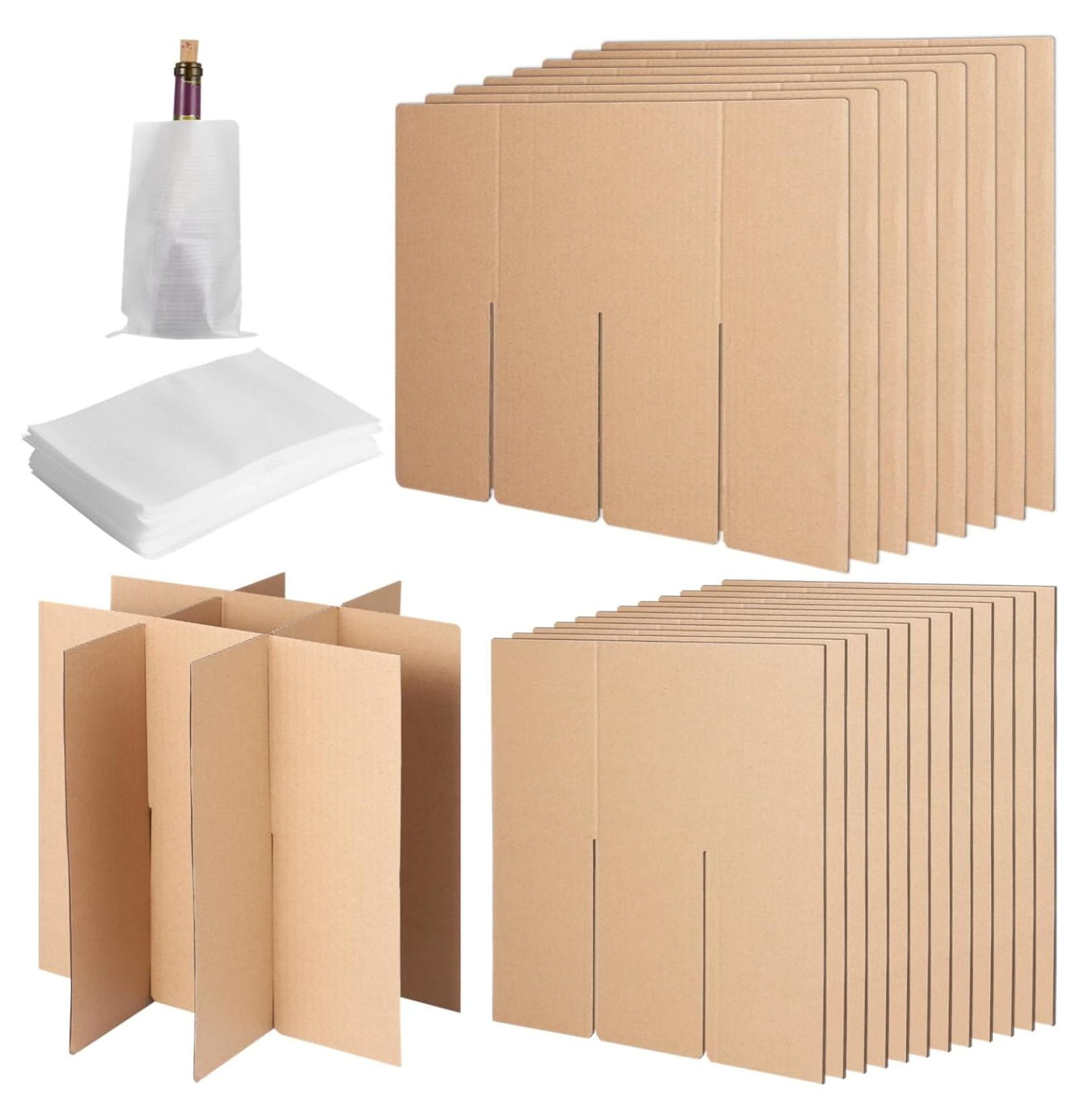4 Sets Glass Divider Kits for Moving, Dish Packing Moving Box Kit ...