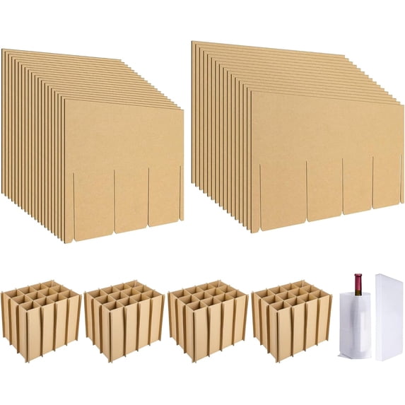 4 Sets Glass Packing Kits- Glass Dividers for Moving Boxes- Glassware ...
