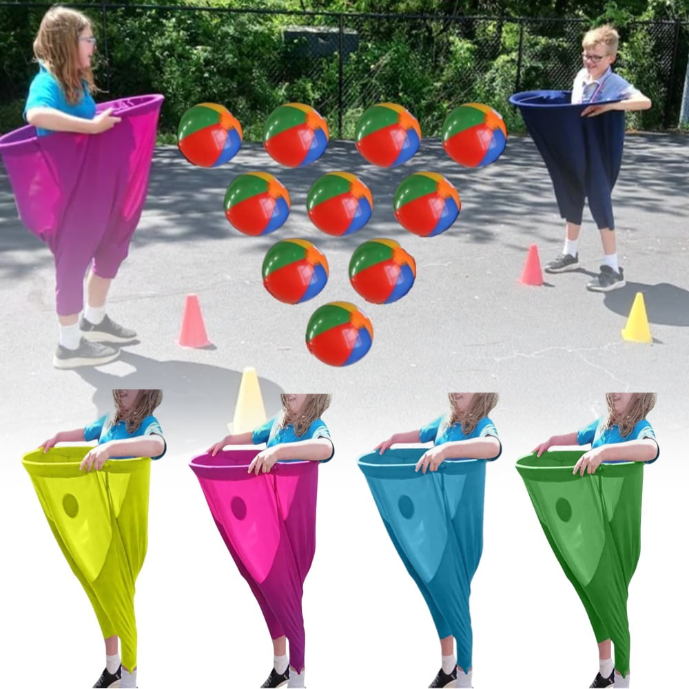 4 Sets Granny Pants Yard Game Set, Giant Outdoor Relay Game with ...