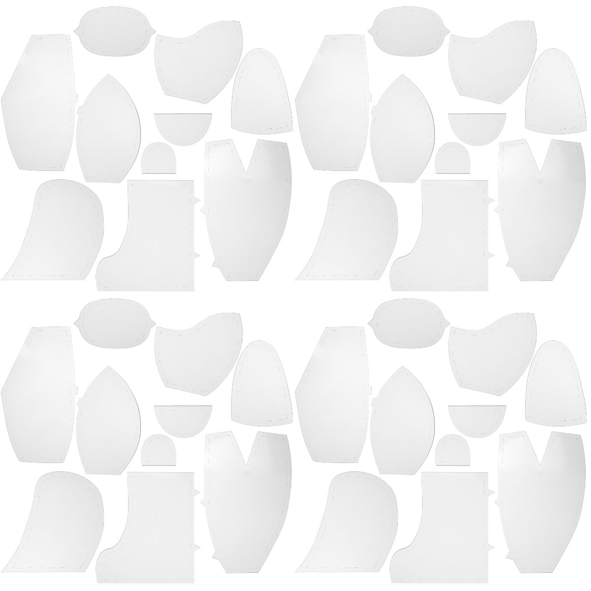 4 Sets Handicraft Making Templates Memory Bear Making Templates Sewing ...