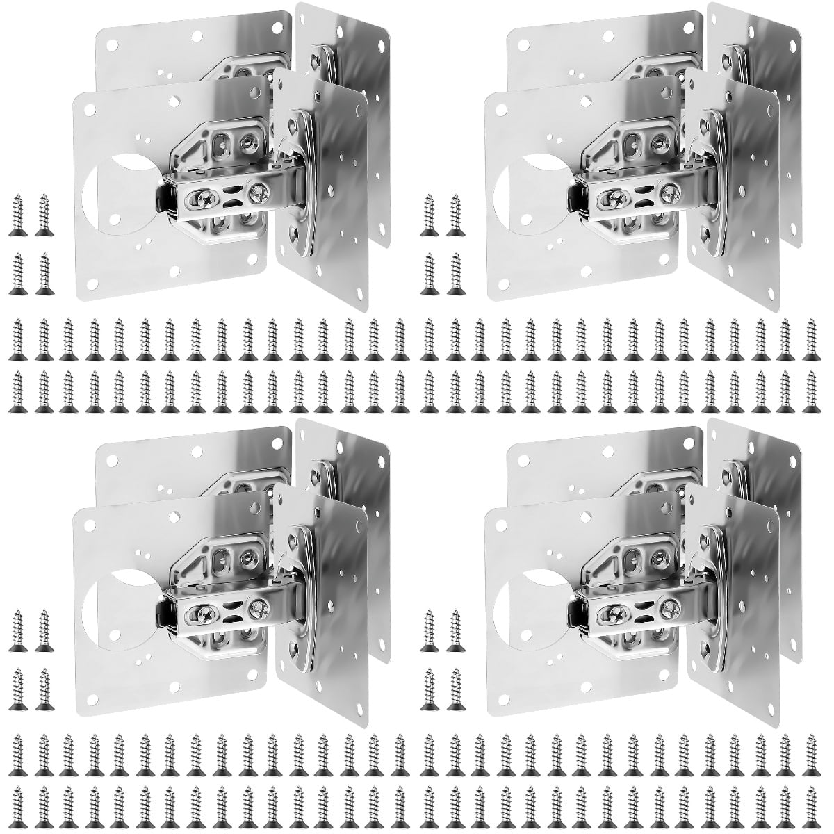 4 Sets Hinge Repair Kit Hinge Repair Bracket And Hydraulic Cabinet ...