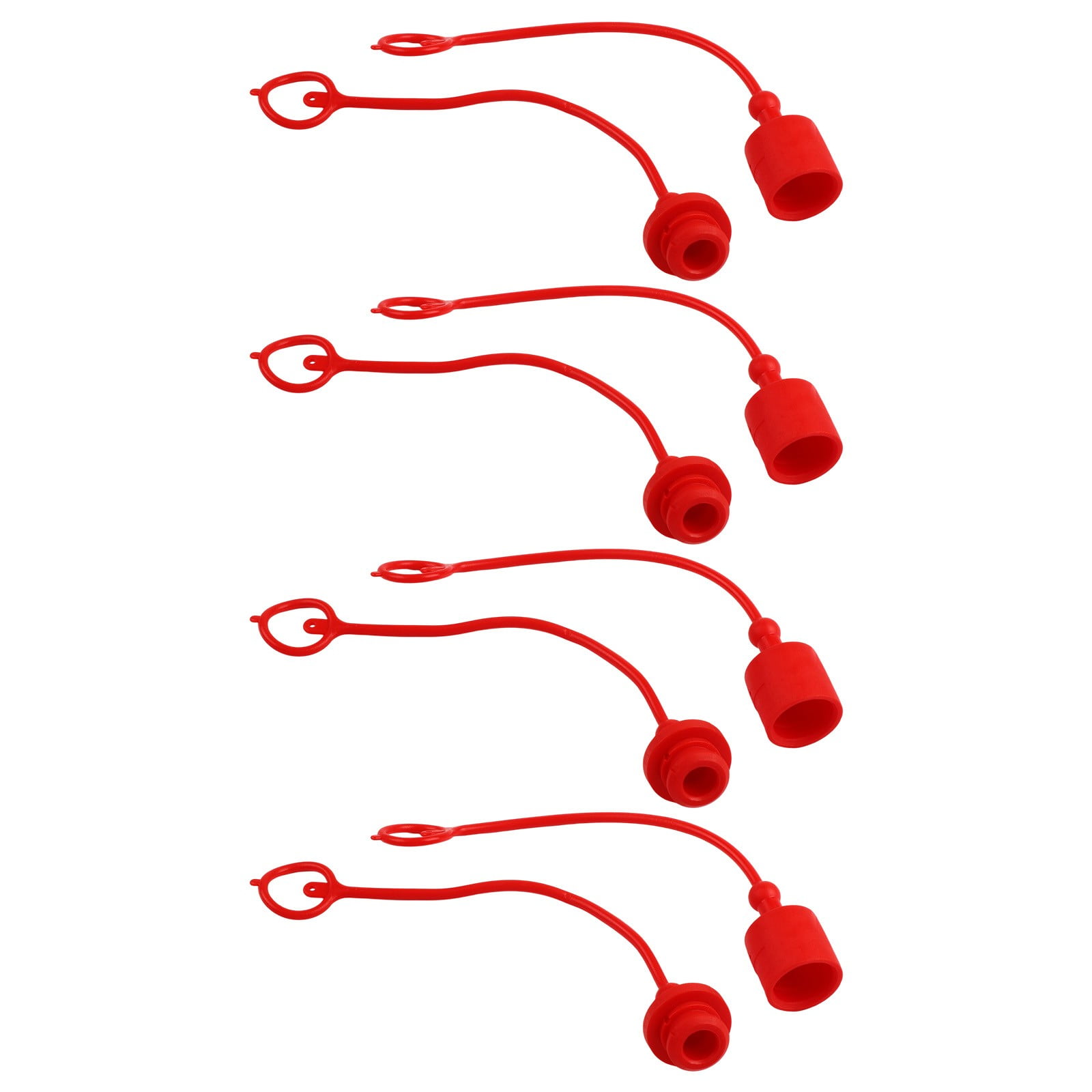 4 Sets ISO7241-B Hydraulic Coupling Dust Cap Red Rubber Male & Female ...