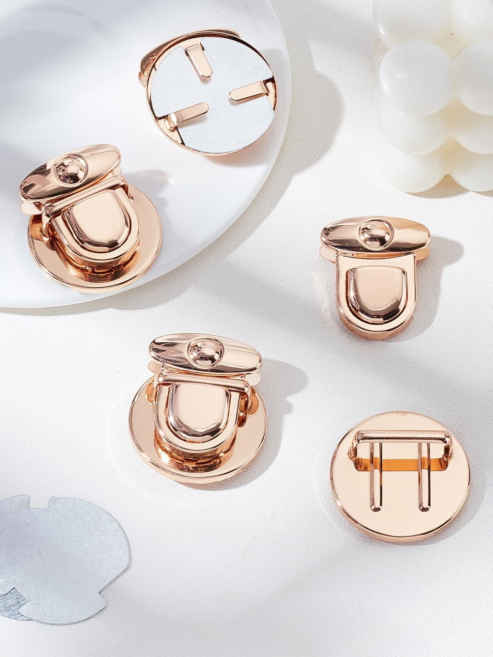 4 Sets Iron Bag Tuck Lock Clasp Purse Thumb Press Closure Twist Locks ...