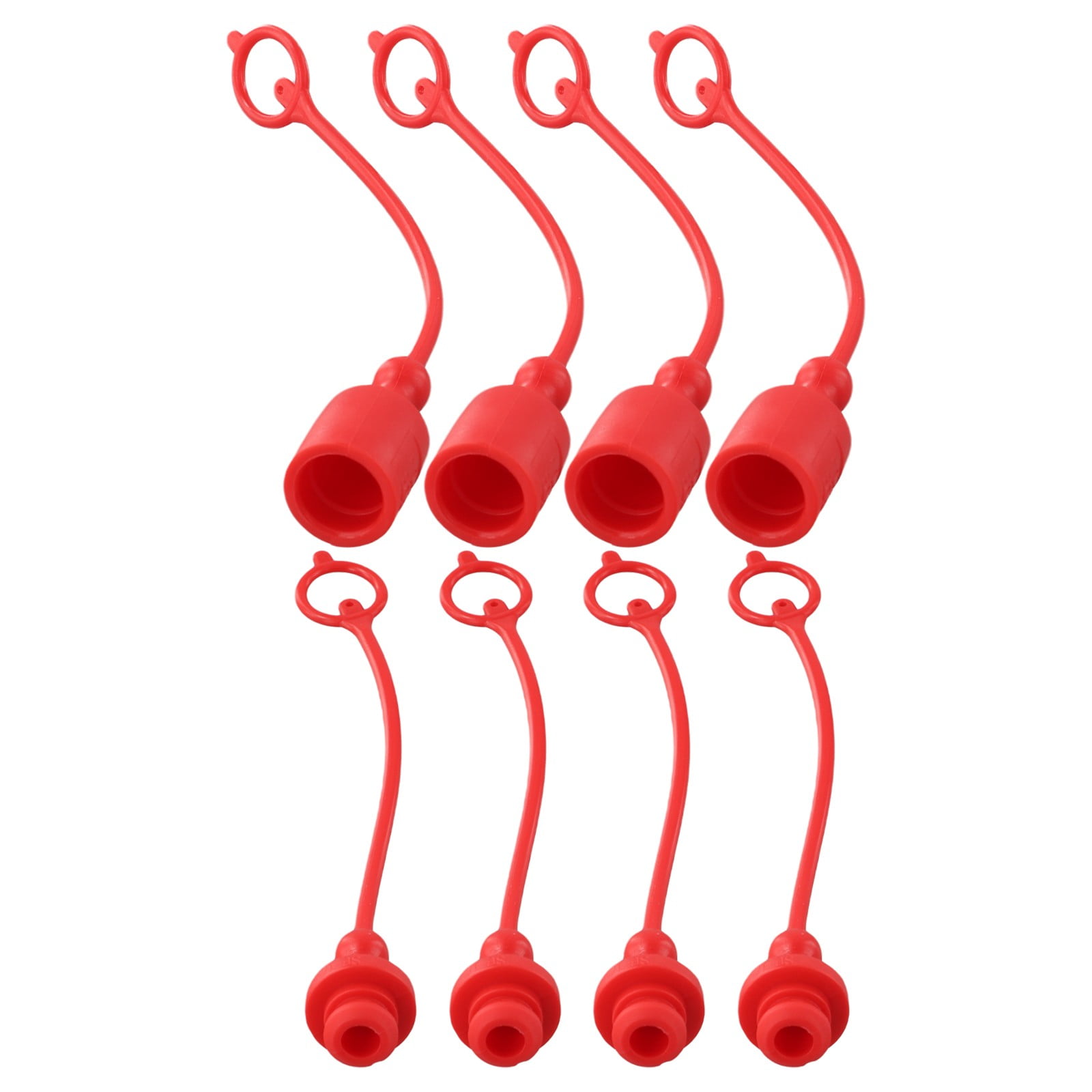 4 Sets Iso7241-B Hydraulic Coupling Dust Cap Red Rubber Male & Female ...